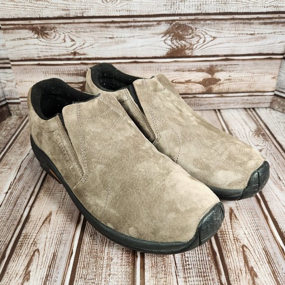 Merrell | Shoes | Merrell Jungle Moc Mens Slip On Gunsmoke Gray Suede ...
